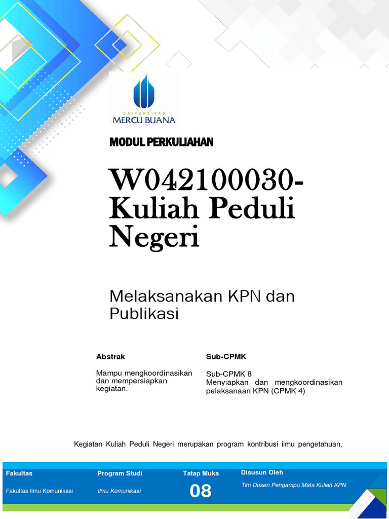 Modul 8 KPN | PDF | Karier & Perkembangan | Bisnis
