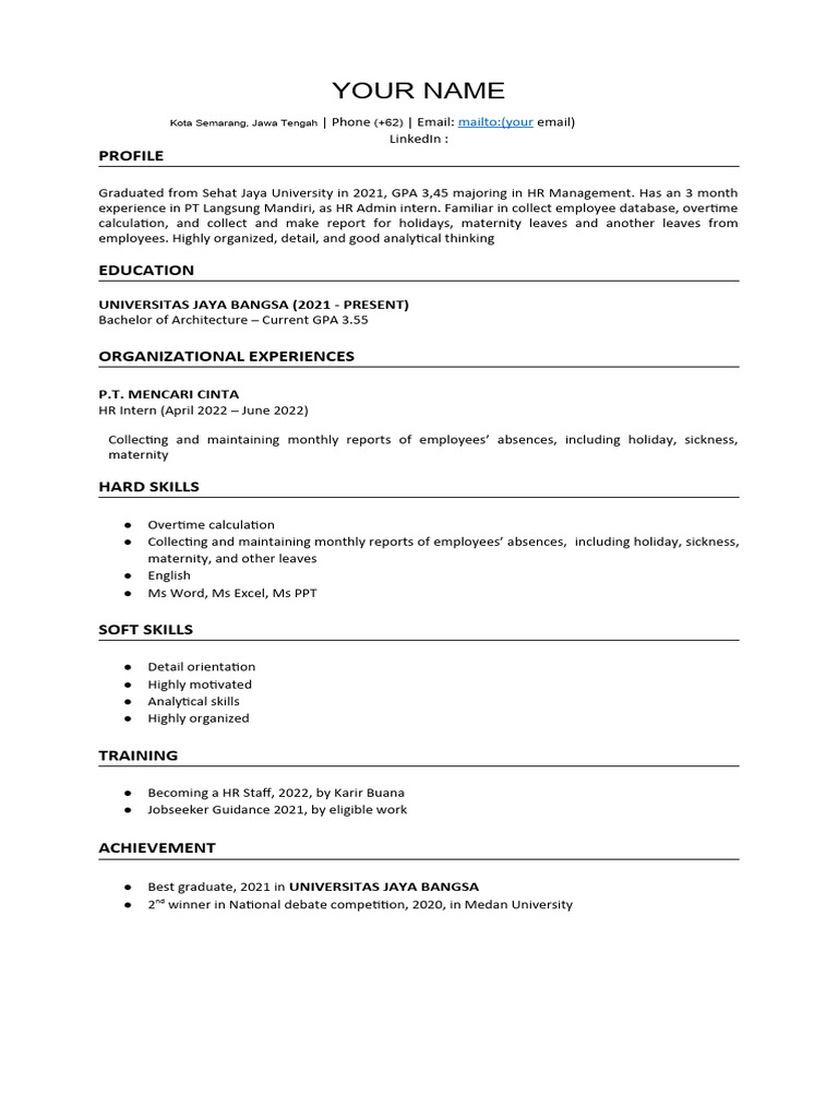 Your Name: Profile | PDF