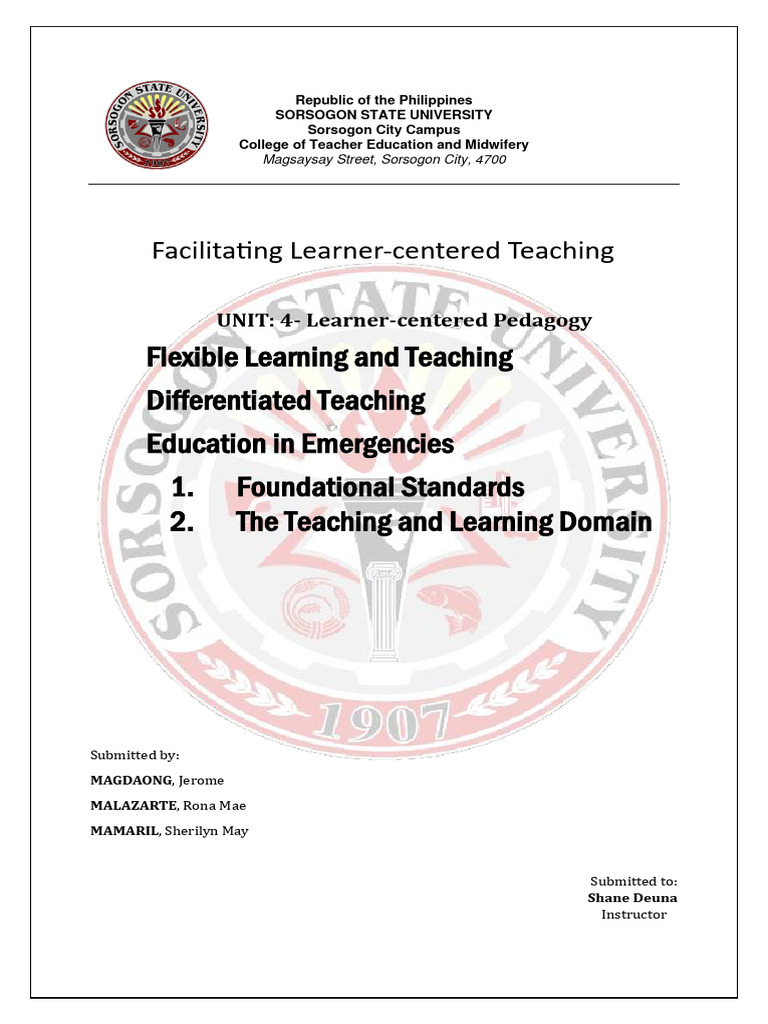 Magdaong Malazarte Mamaril - D. Flexible Learning and Teaching | PDF | Differentiated ...