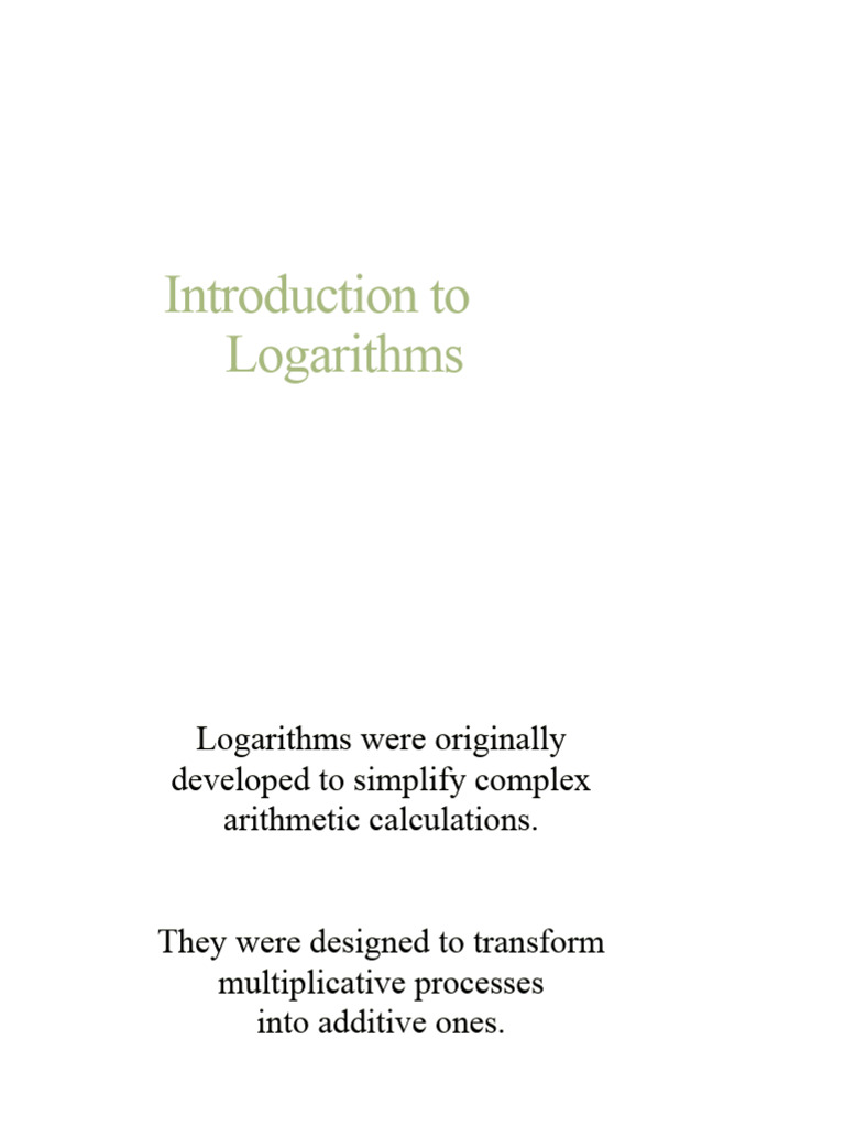 Logarithms | PDF | Logarithm | Exponential Function