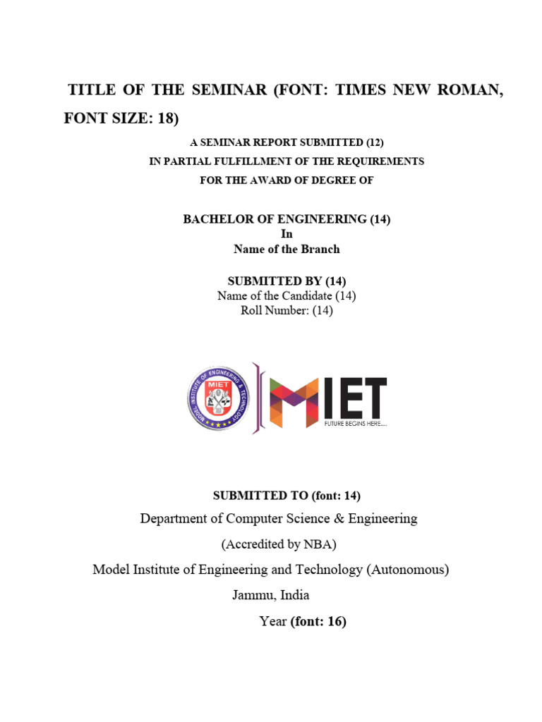 Seminar Report Format Download Free Pdf Mathematical Optimization