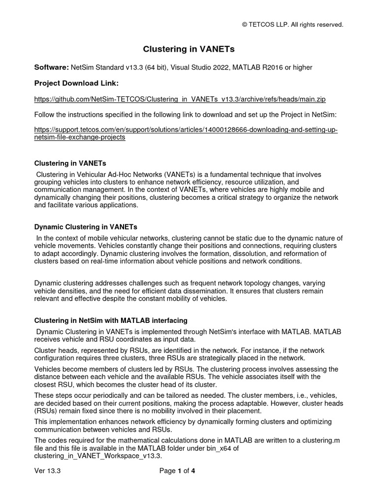 Clustering in VANETs v13.3 | PDF | Computer Cluster | Computer Network