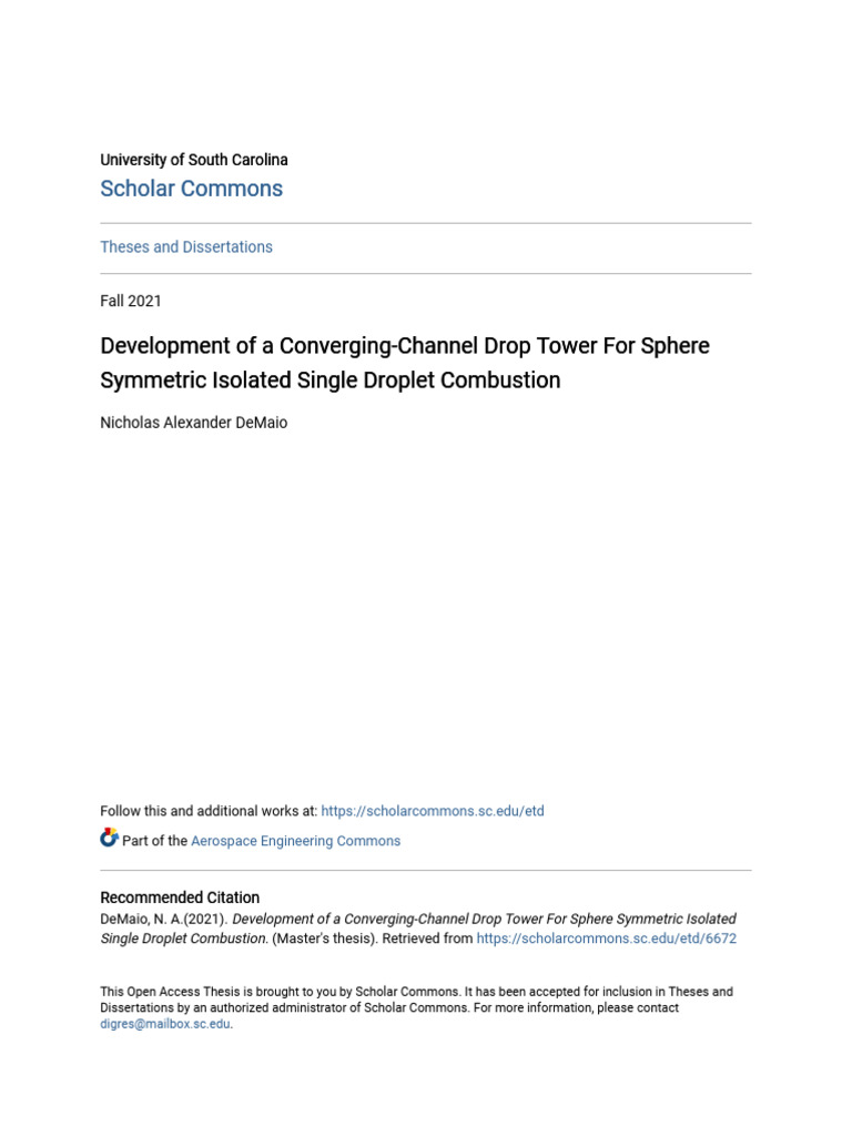 Development of A Converging-Channel Drop Tower For Sphere Symmet | PDF ...