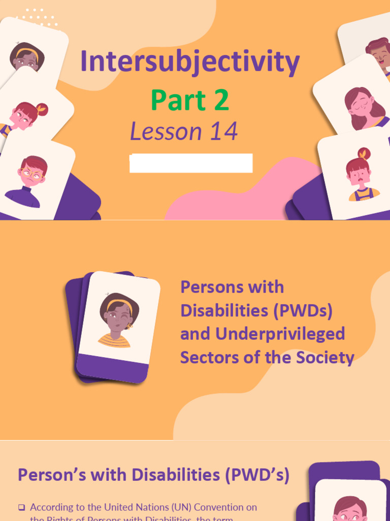 Lesson 2.2 Intersubjectivity Part 2 | PDF | Social Exclusion | Poverty