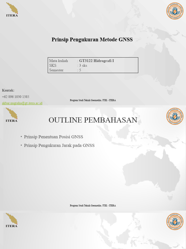 Minggu 4 - Prinsip Pengukuran Metode GNSS | PDF