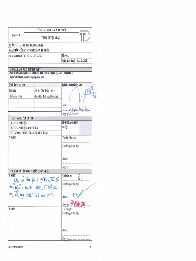 TDC - Ec.da2.ots.001 - SDTC, Ke Ho CH Nhan Su BCH (Da 143ha - Phan Khu 1) | PDF