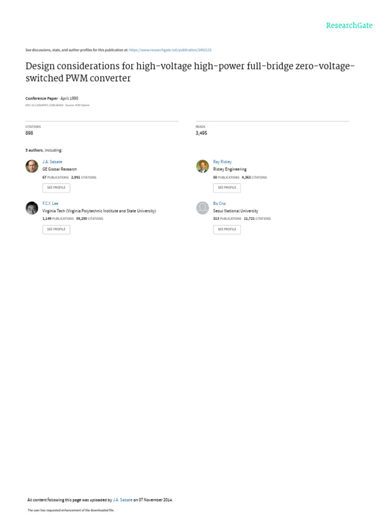 Design Considerations For High-Voltage High-Power Full-Bridge Zero ...