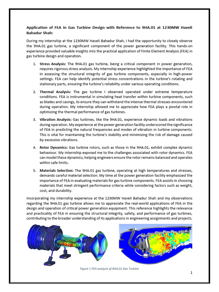 Application of FEA in Gas Turbine Design With Reference To 9HA | PDF | Turbine | Finite Element ...