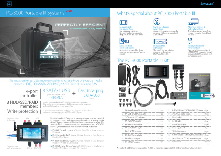 PC 3000 Portable | PDF | Solid State Drive | Hard Disk Drive