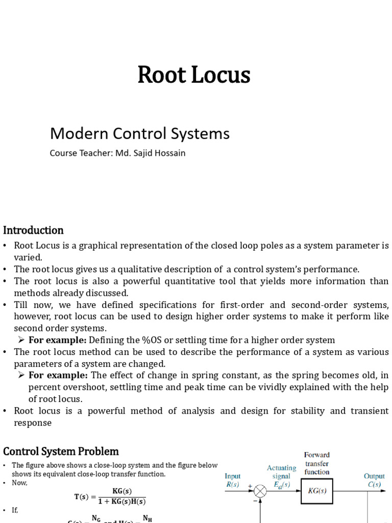 F3 Ch-8 Root Locus | PDF | Mathematics | Mathematical Analysis
