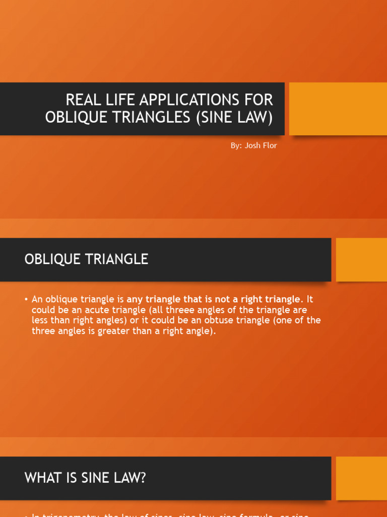 Real-Life Uses of Oblique Triangles | PDF