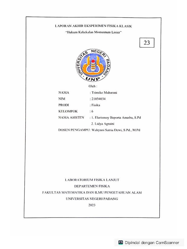 Trimike Maharani-21034034-Laporan Akhir Modul 1 | PDF