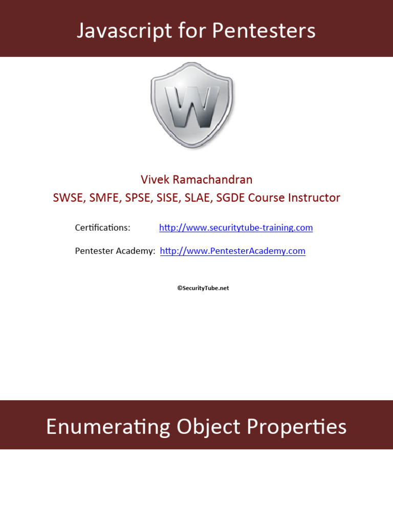 Javascript For Pentesters | PDF | Computers
