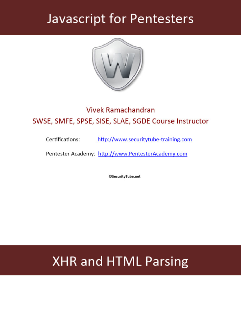 Javascript For Pentesters | PDF
