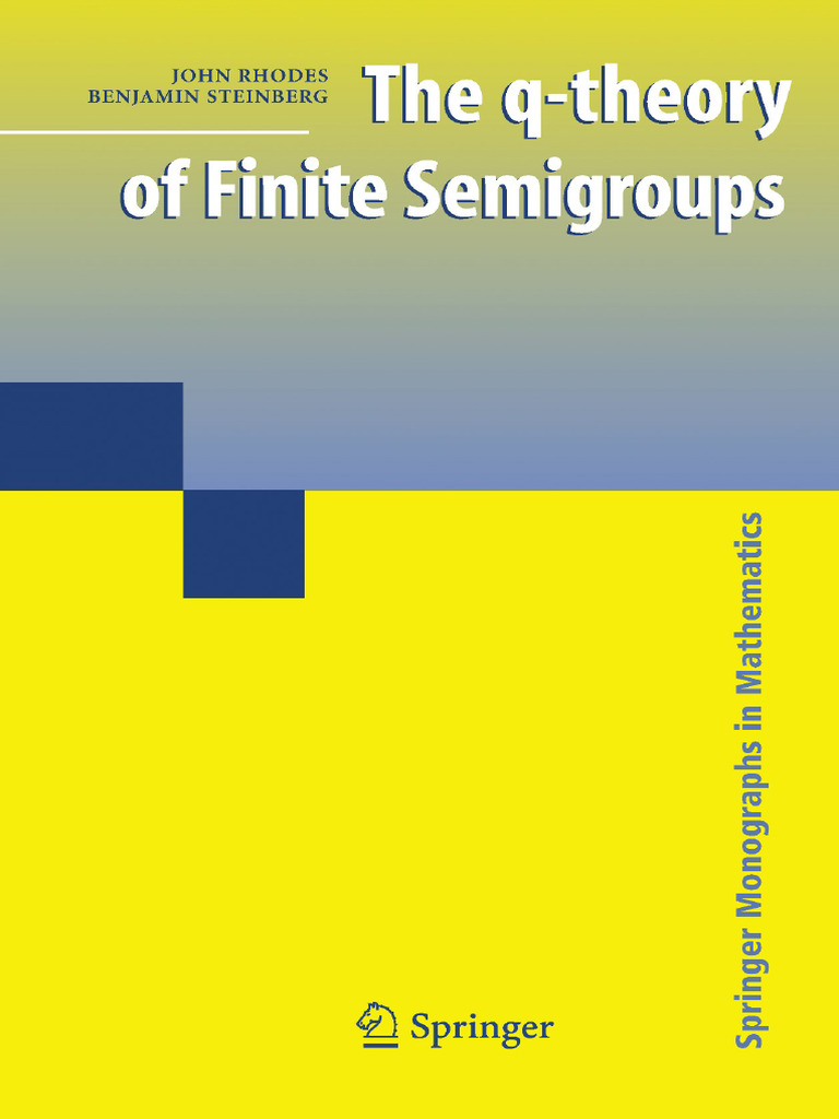 b104443 The Q-Theory of Finite Semigroups | PDF