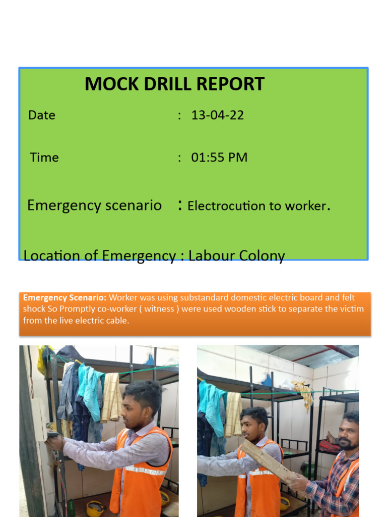 Electrocution Mock Drill Report | PDF