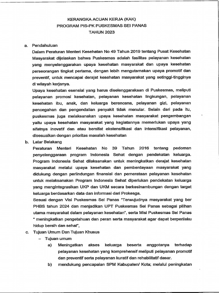 Kak Pis PK 2023 | PDF