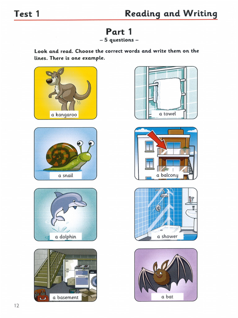 Reading & Writing - Movers | PDF