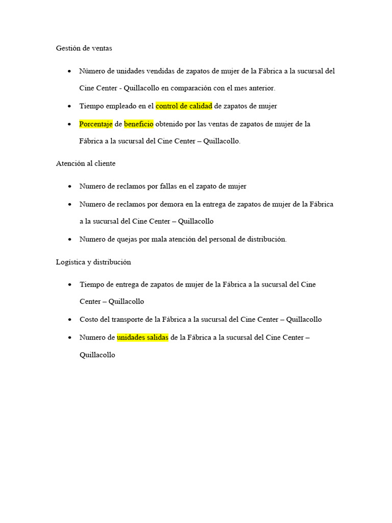 Indicadores Manaco | PDF | Negocios