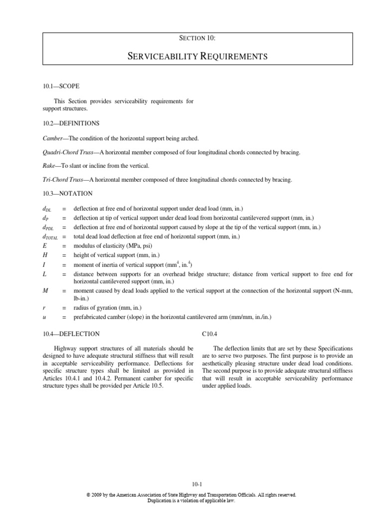 AASHTO Serviceability | PDF | Bridge | Truss