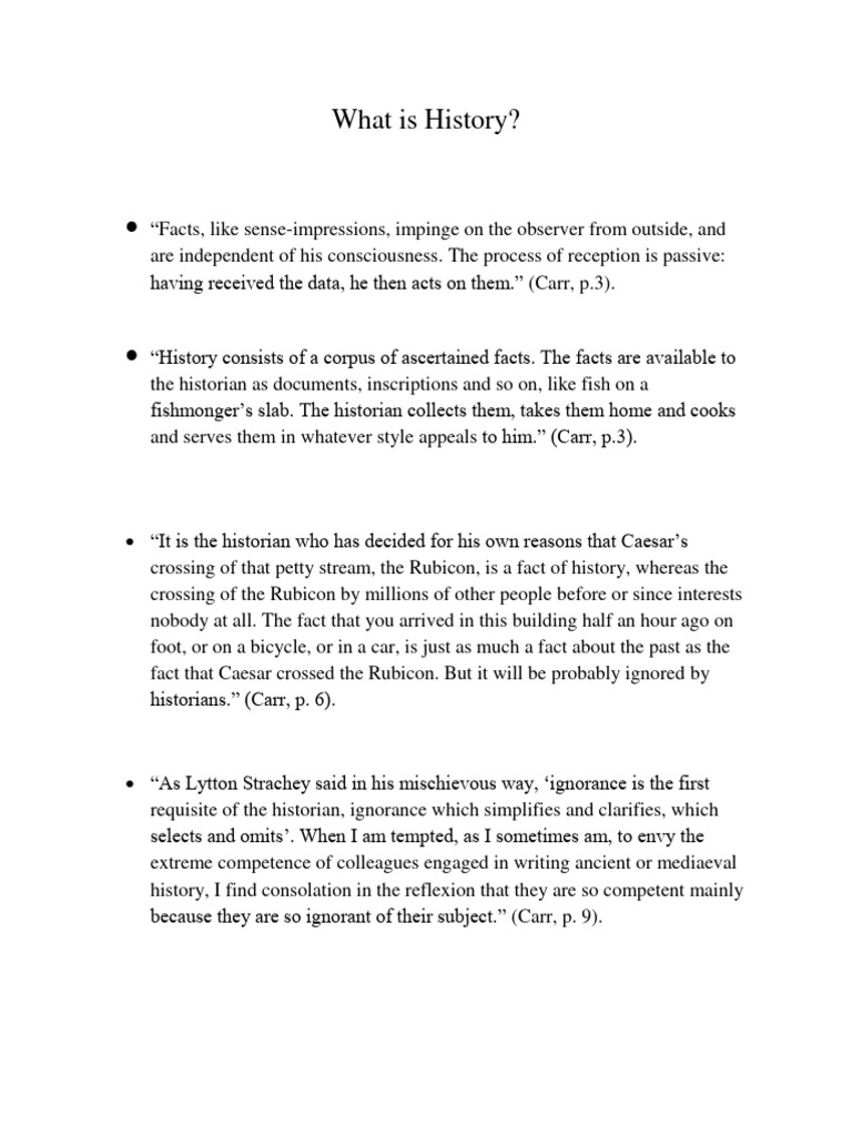 Understanding the Nature of History | PDF