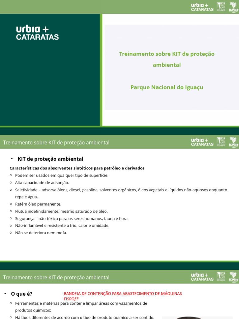 Treinamento Sobre Uso Do KIT de Mitigação Ambiental | PDF | Ambiente ...