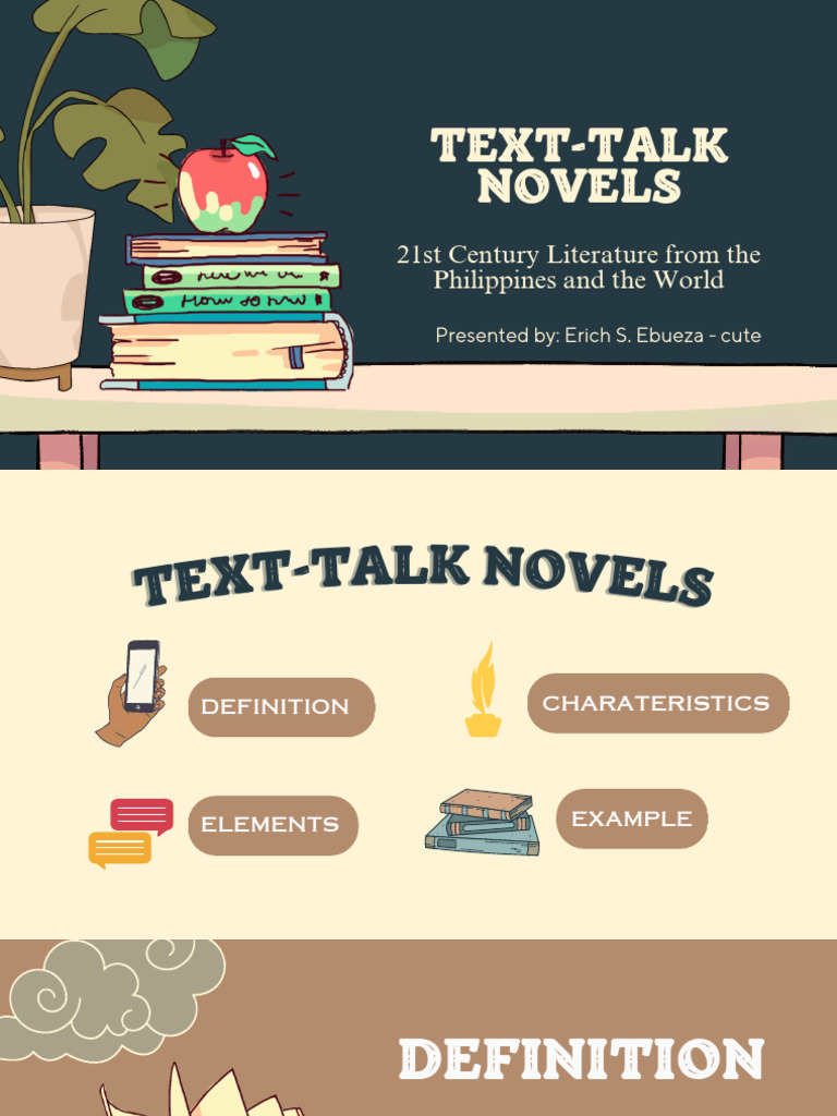 Understanding Text-Talk Novels | PDF | Communication | Novels