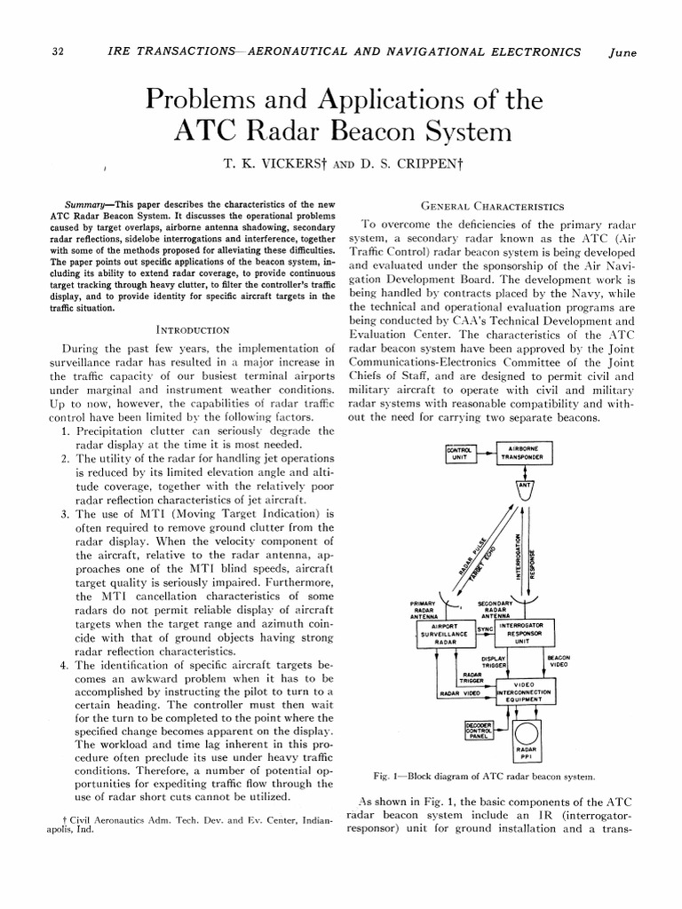 1.1.8 Problems and Applications of The ATC Radar Beacon System | PDF ...