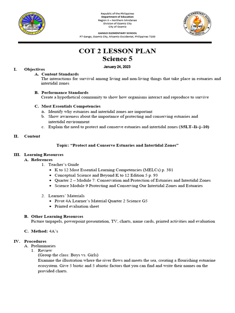 Cot 3 | PDF | Estuary | Ecosystem