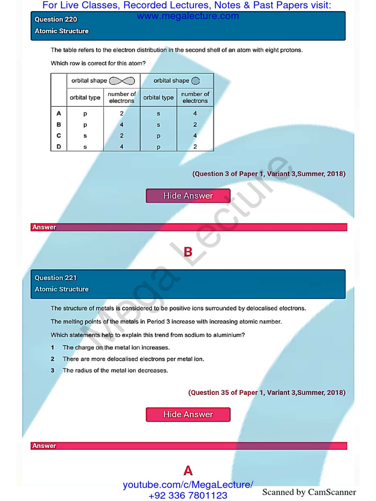 Atomic Structure A Level Mcqs Rove | PDF