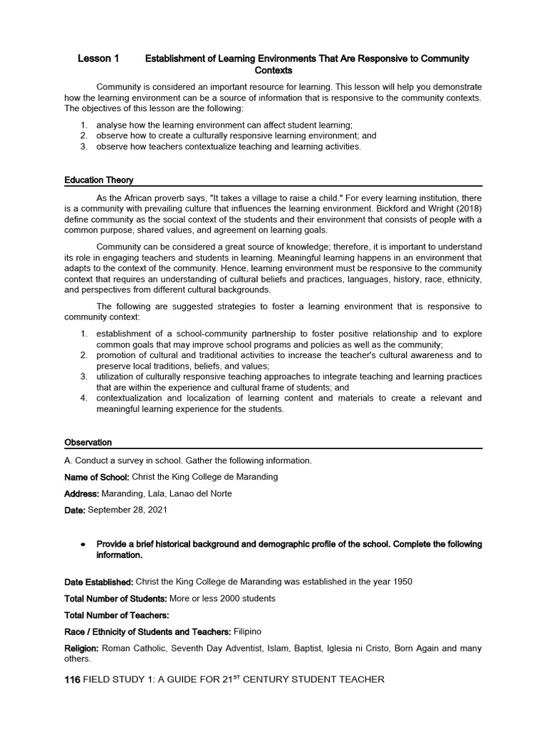 Chapter 6 | PDF | Teachers | Learning