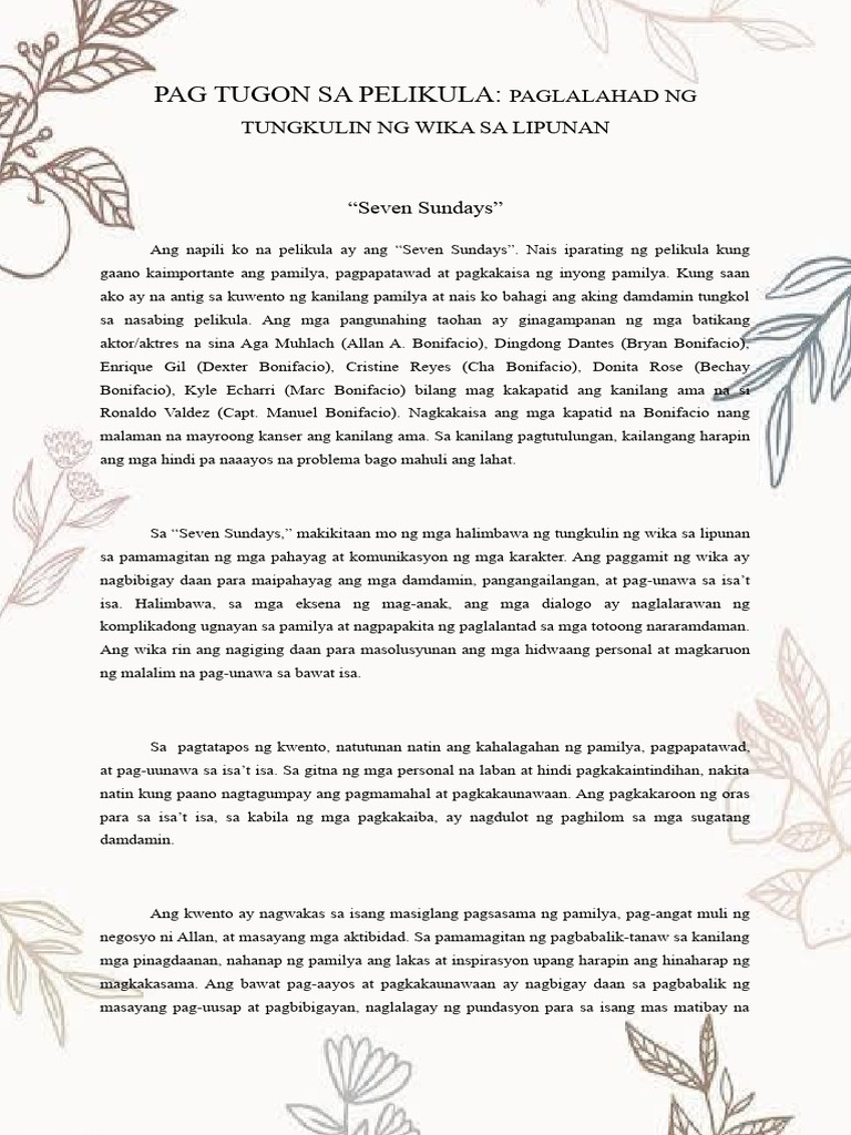 Fil2 Reflection | PDF