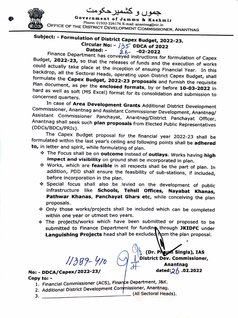 Capex Circular 2022-23 | PDF | Government | Economies