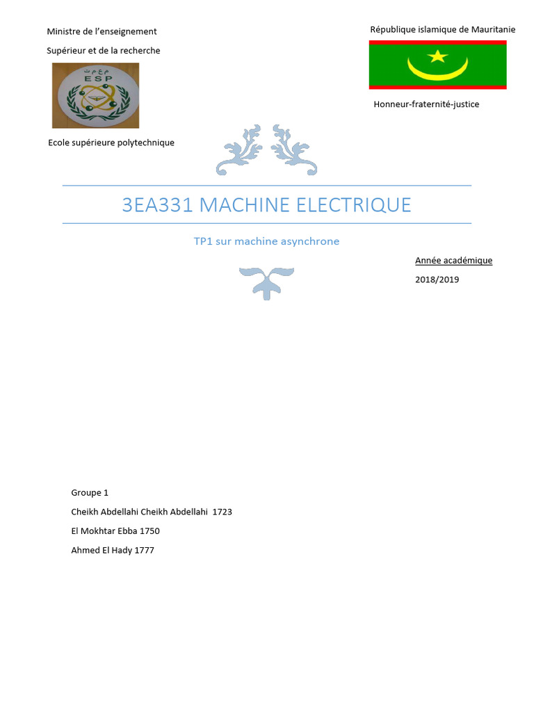 TP1 Machine Asynchrone | PDF | Puissance (physique) | Physique