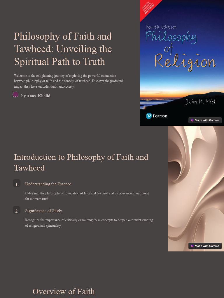 Philosophy of Faith and Tawheed Unveiling The Spiritual Path To Truth | PDF | Tawhid | Faith