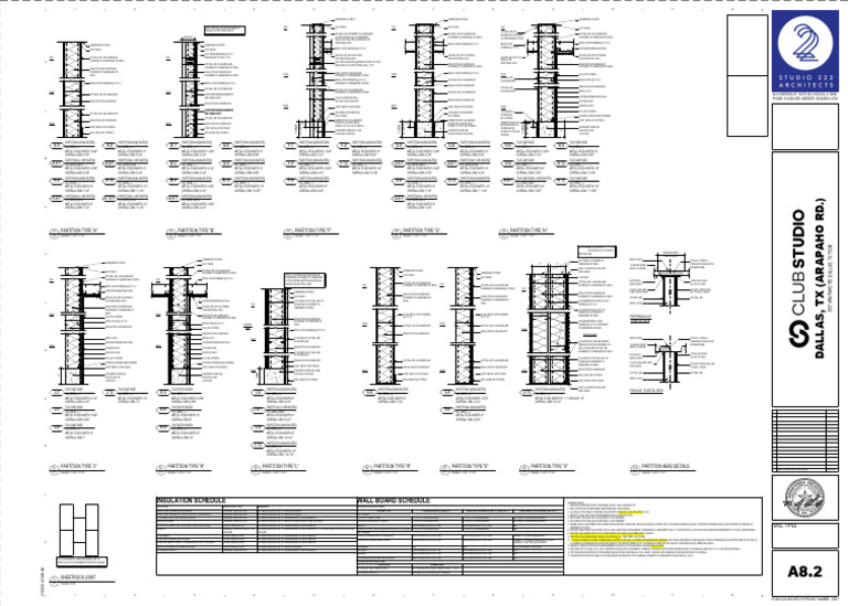 A8-2 - Wall Types | PDF | Wall | Structural Engineering