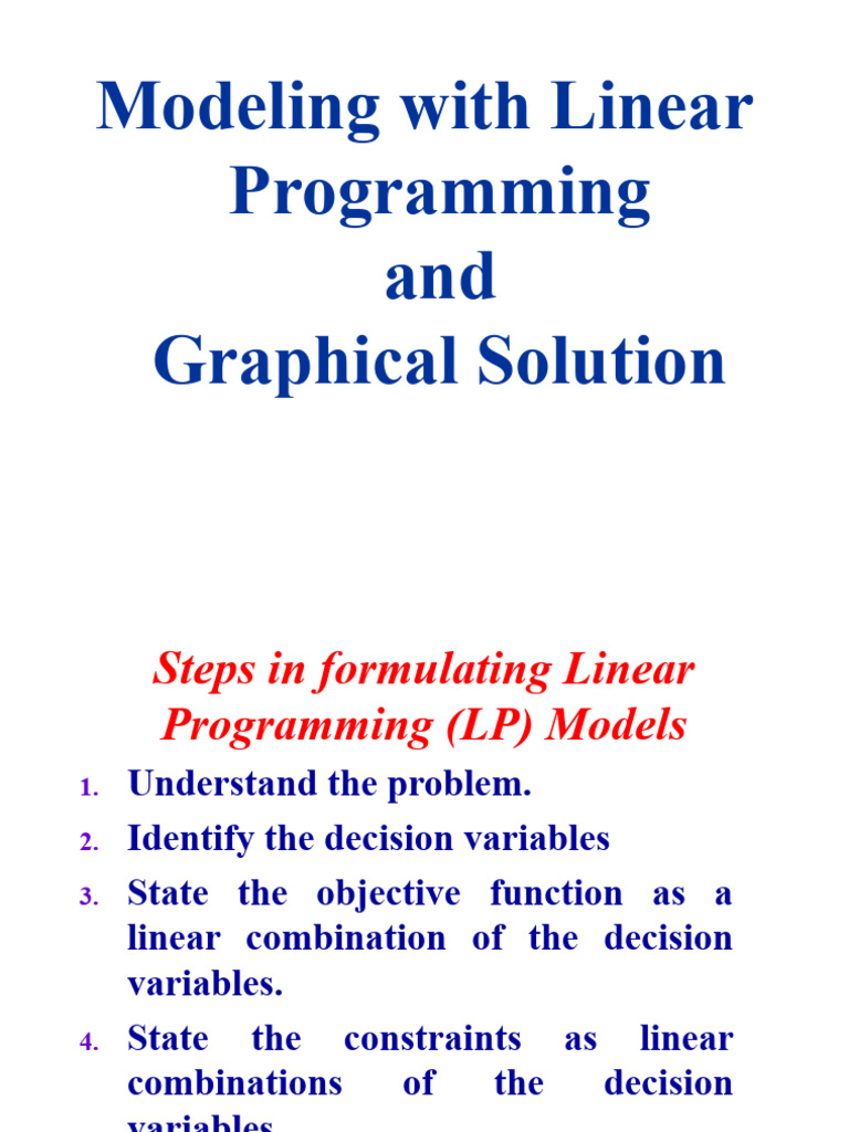 2lp Modelinggraph Soln | PDF | Linear Programming | Mathematical Optimization