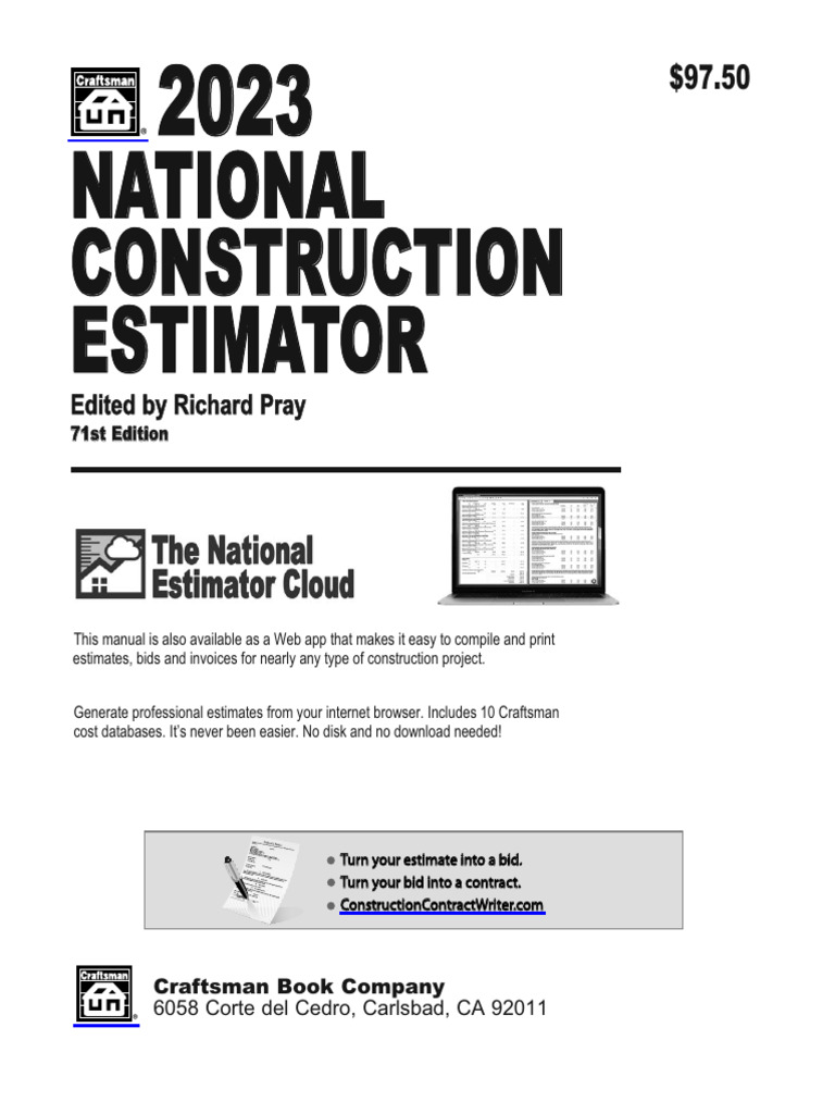 2023 National Construction Estimator Ebook | PDF