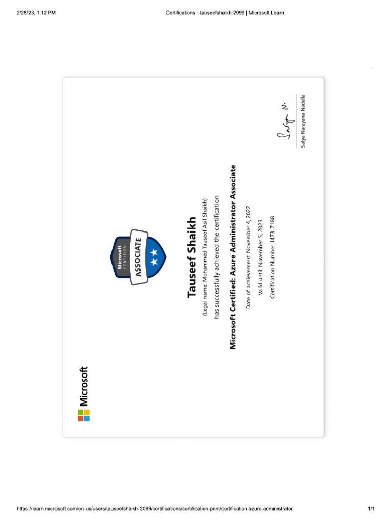 Microsoft Certified Azure Administrator Associate | PDF