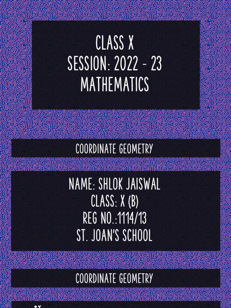 Shlok Class X Demo Math Project | PDF | Cartesian Coordinate System ...