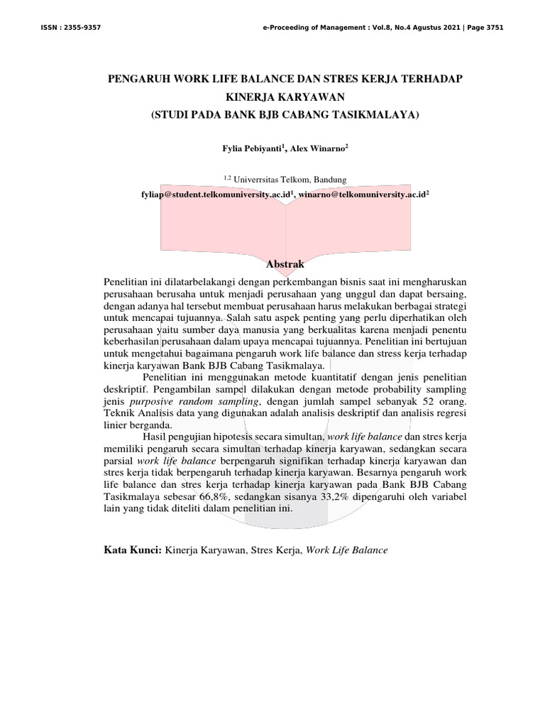 Pra Survey Work Life Balance | PDF