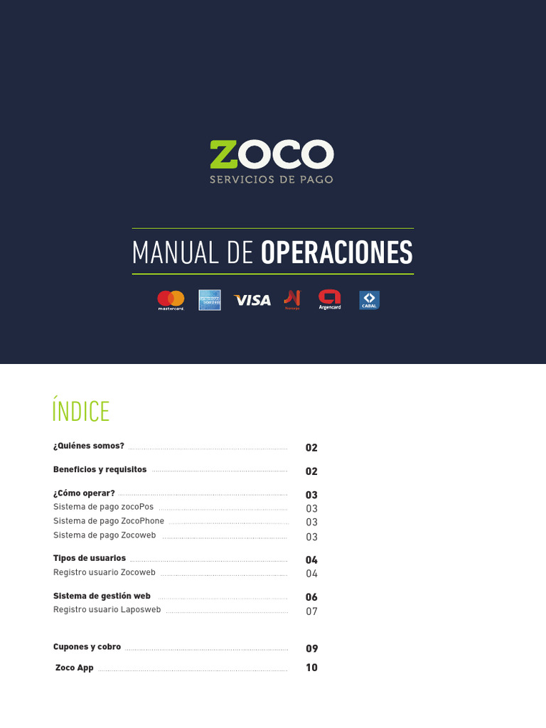 Manual de Operaciones Zoco | PDF | Cupón | Usuario (informática)