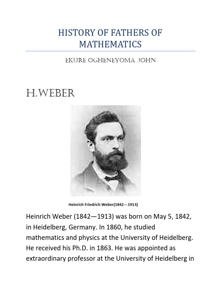 History of Fathers of Mathematics | PDF | Group (Mathematics) | Mathematics