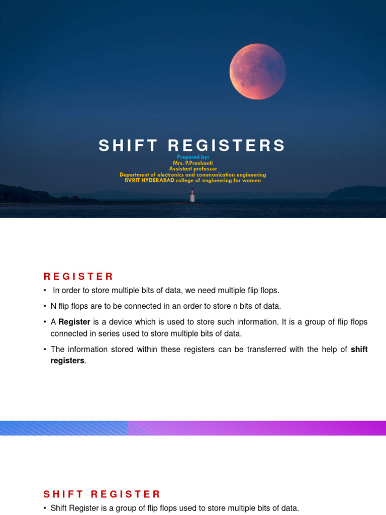 Shift Registers and Shift Register Counters | PDF | Electronic Design | Computer Data