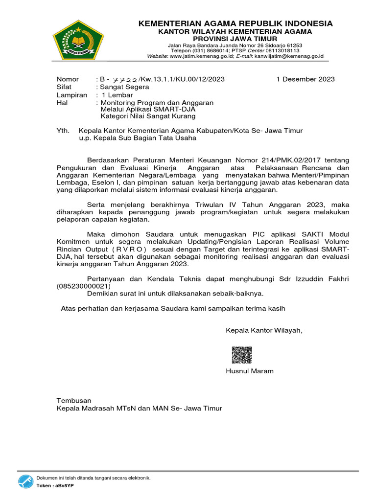 Monitoring Anggaran dengan SMART-DJA | PDF