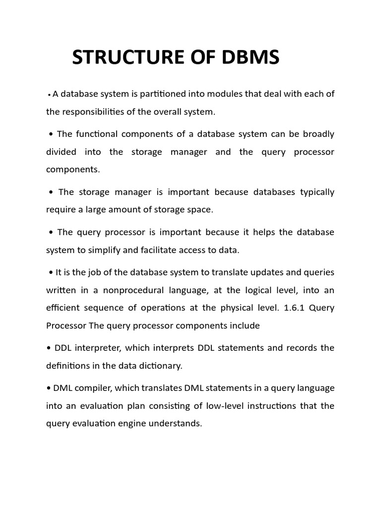 2211CS010358-Structure of DBMS | PDF | Databases | Database Transaction