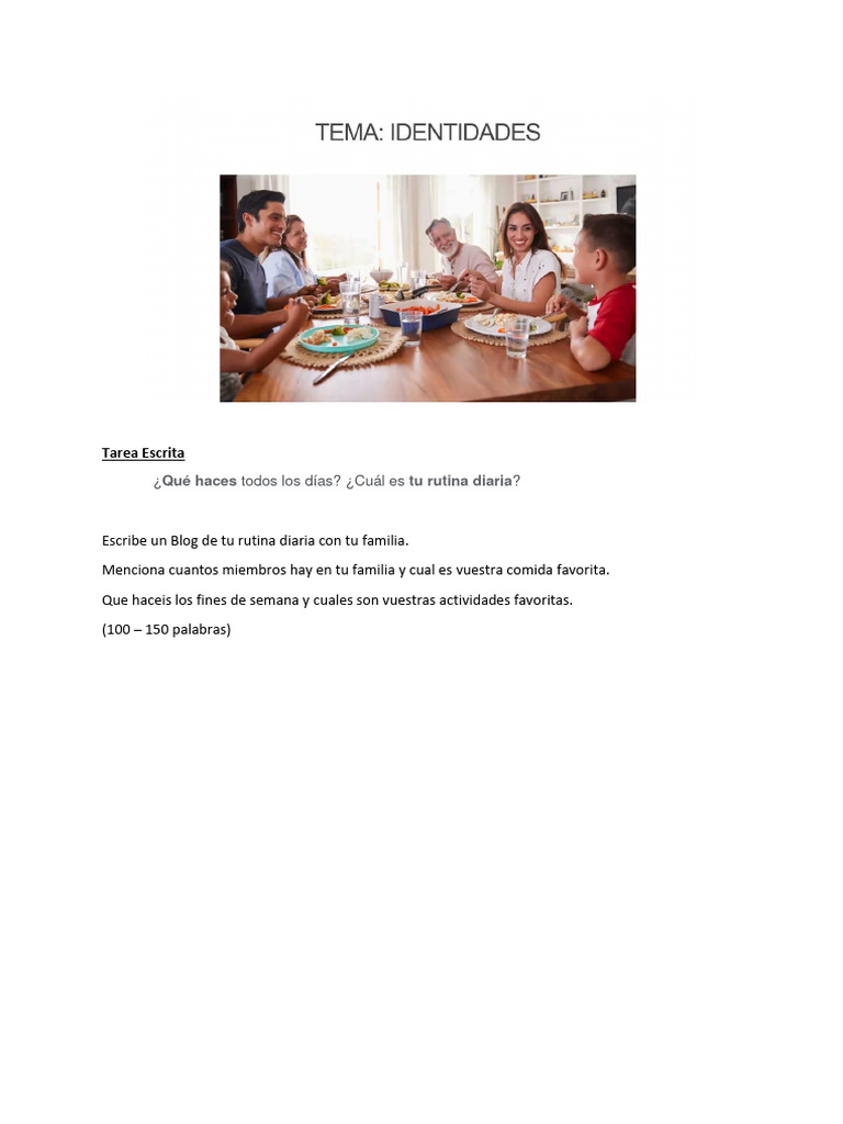 Blog Rutina Diaria | PDF | Relaciones personales, crianza y desarrollo ...