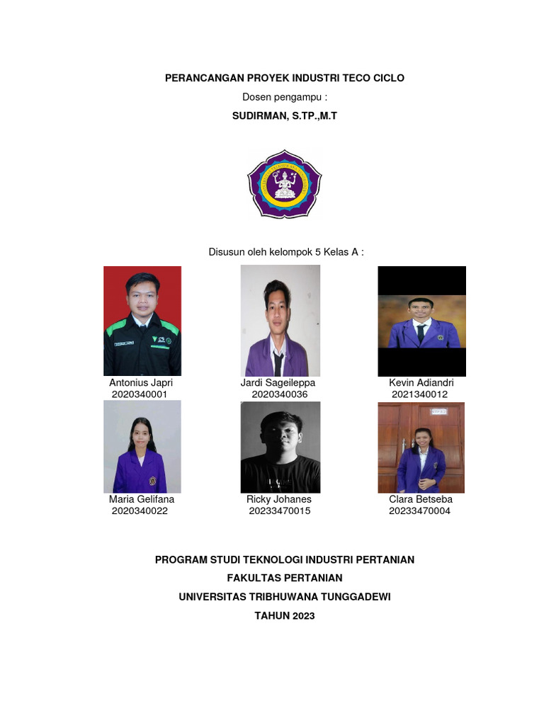 Perancangan Proyek Industri Teco Ciclo - Kelompok 5 | PDF | Seni Perancangan Proyek Industri Teco Ciclo - Kelompok 5 | PDF | Seni