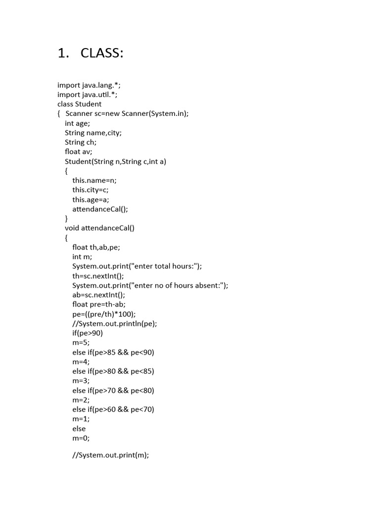 Ex 1 Java Pdf Computer Programming Software Engineering 
